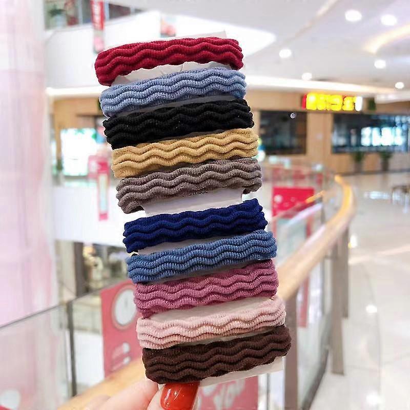 10Pcs Women Girls Basic Elastic Hair Band Ties Scrunchie Ponytail ...