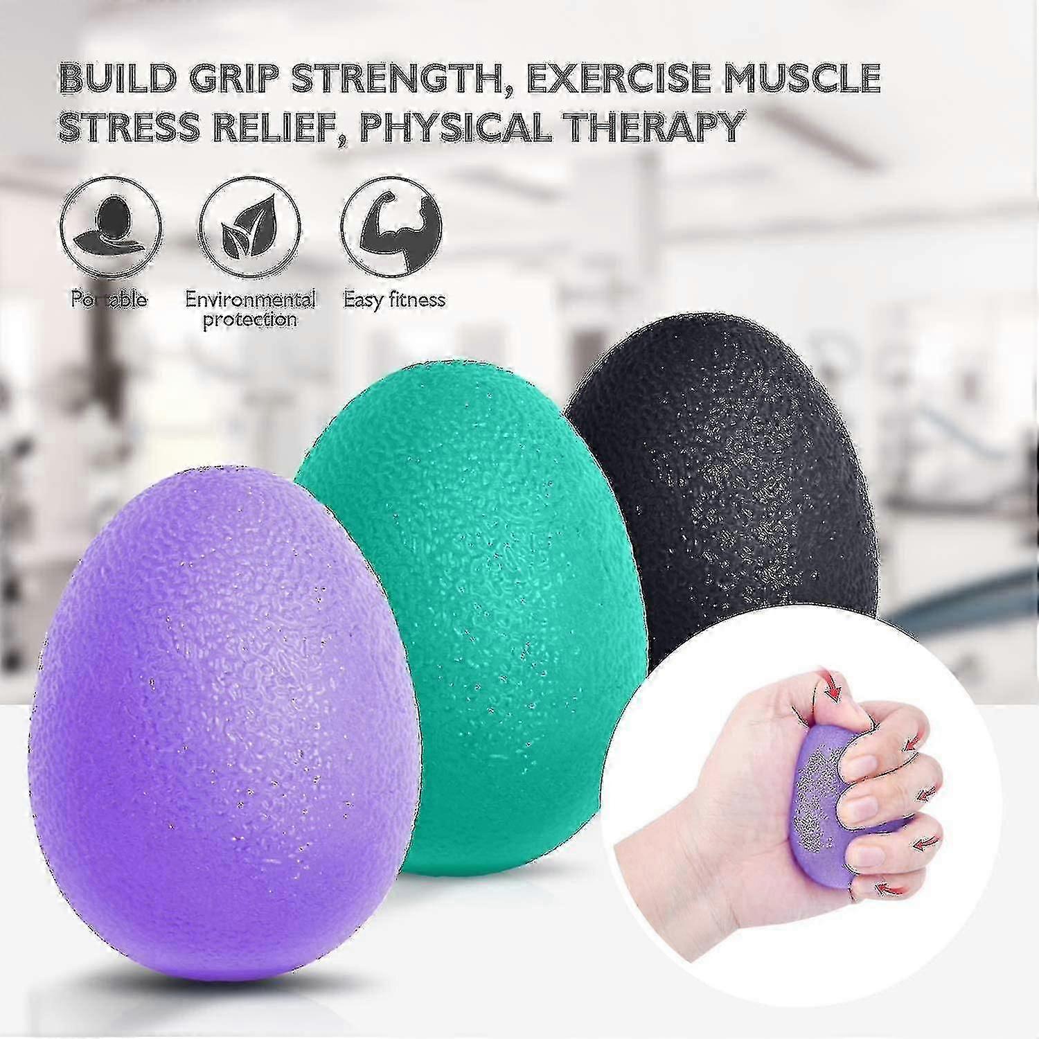 Hand Therapy Balls 3 Pack Finger Gewaltenk Osteoarthritis Training Hand ...