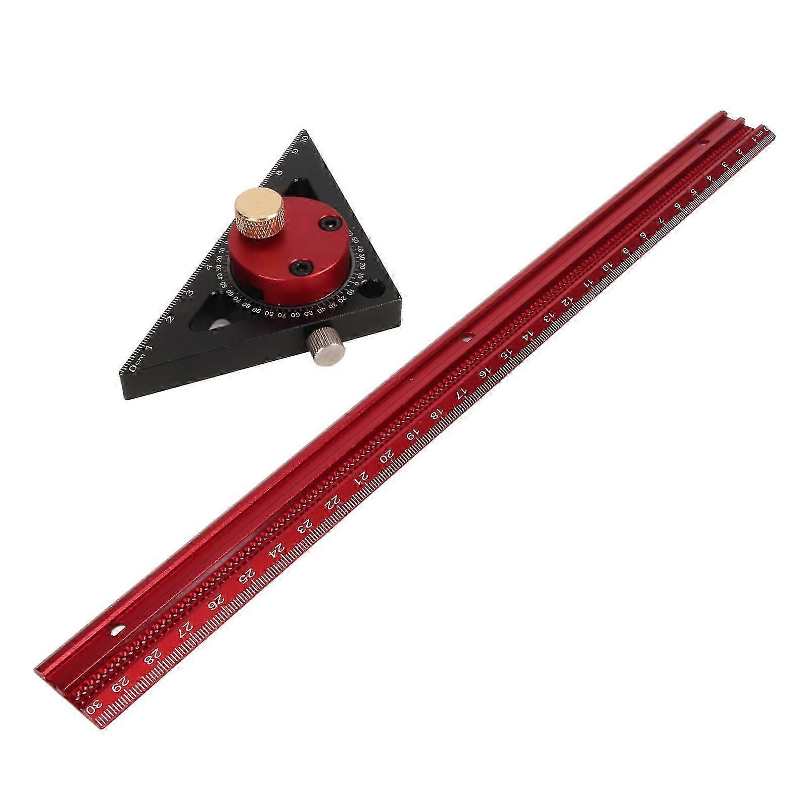 Woodworking Hole Ruler Aluminum Alloy Positioning Marking 360 Degree ...