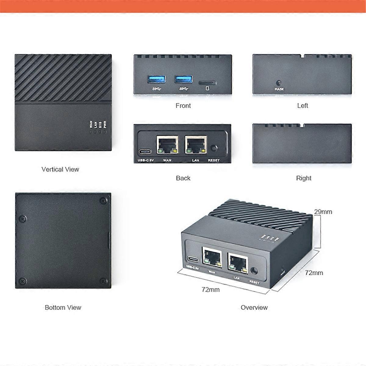 NanoPi R4SE Mini Router EMMC Dual Gigabit Ethernet Ethernet Gateways ...