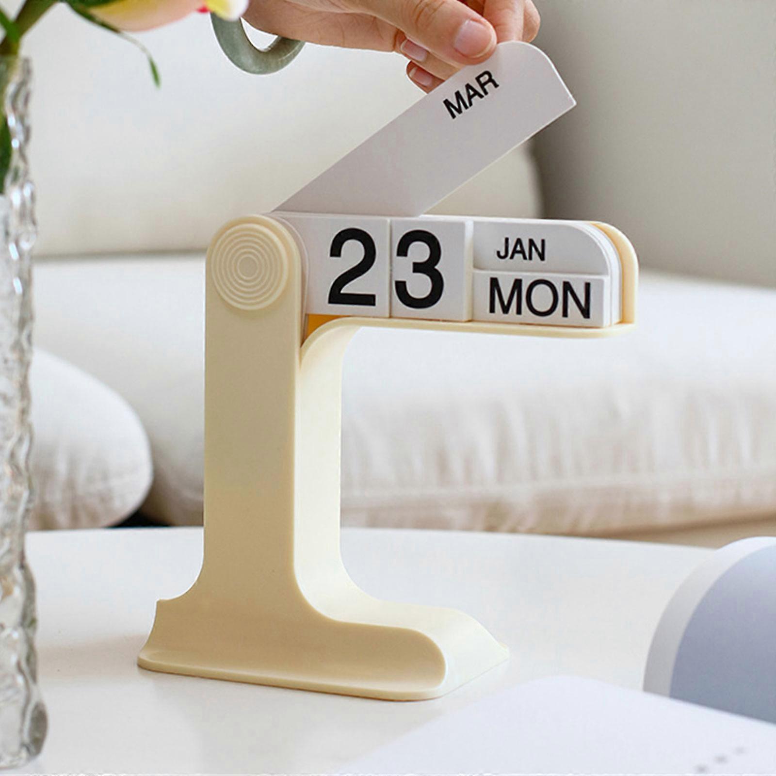 Flipping Permanent Calendar with Dates Week Month Displays Desk Monthly ...