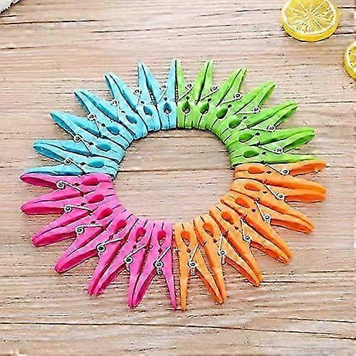 48-Piece Durable and Windproof Laundry Pegs Set Made of Plastic Strong ...