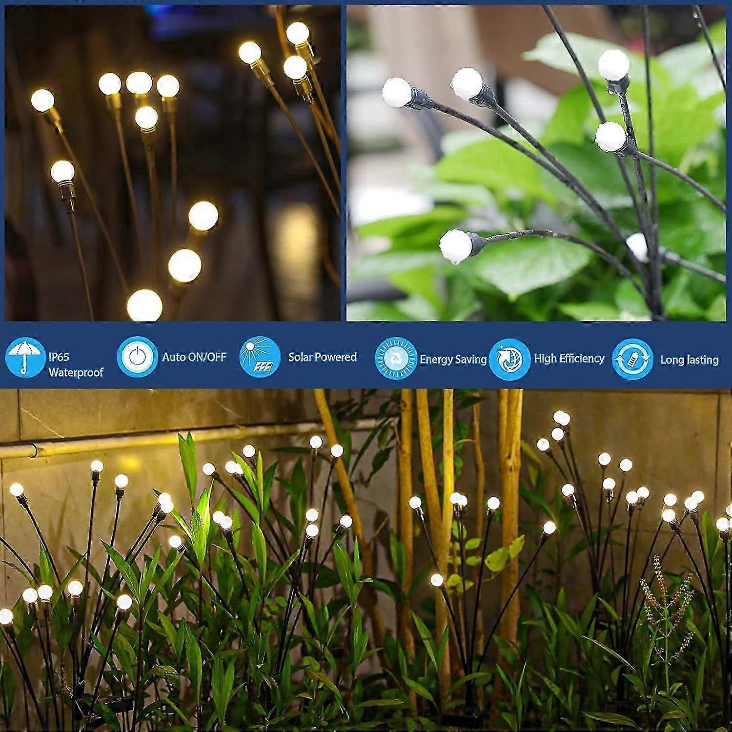 Solar Garden Lights - Solar Swaying Light, Sway By Wind, Solar Outdoor ...