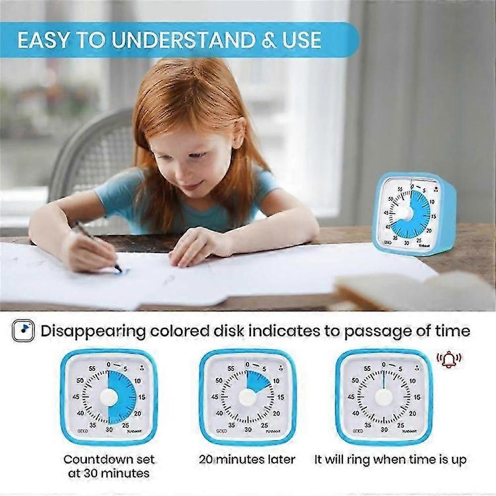 YUNBAOIT VT01 Visual Timer with Night Light 60 Minute Countdown Timer ...