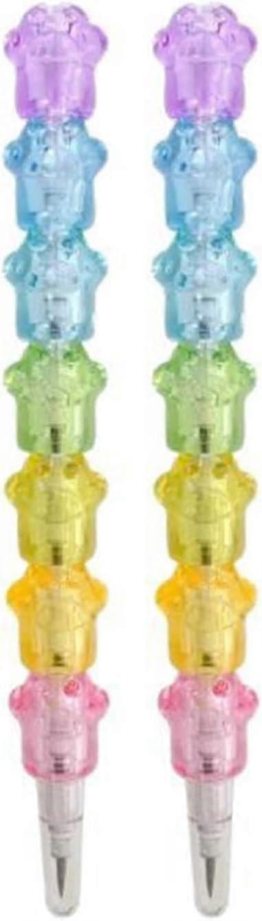 Cartoon Building Blocks Pencils 2 Pack Stacking Drawing Pencils For ...