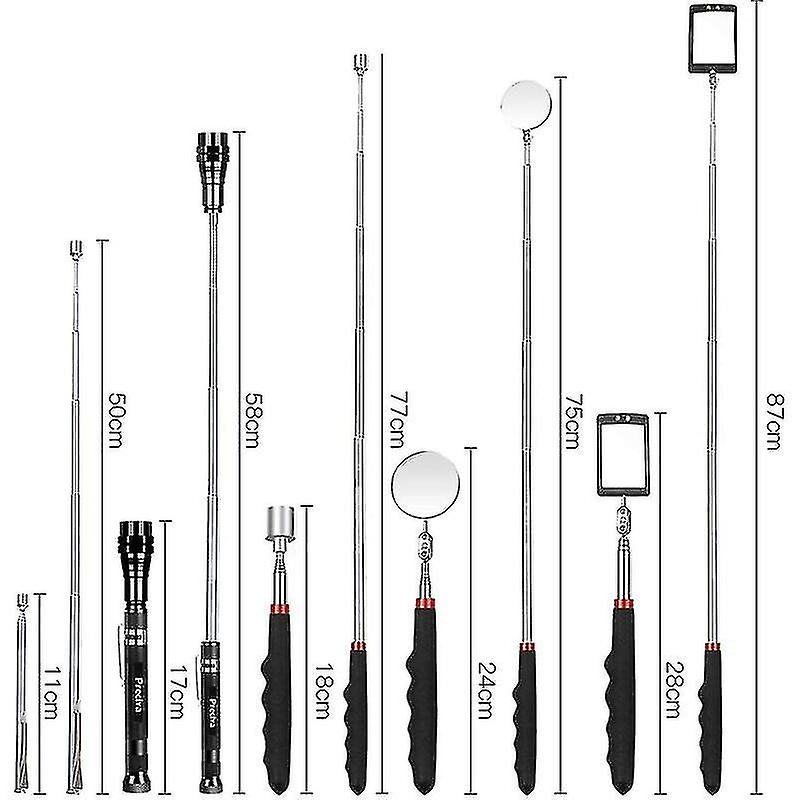 5 Led Telescopic Magnetic Model Tools With 15lbs/1lbs/1lbs/round/square ...