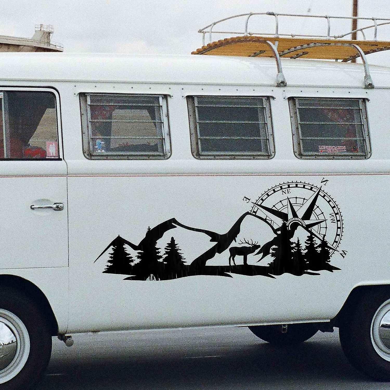 Rv Motorhome Universal Body Sticker Diy Compass Navigation Animal Decal ...