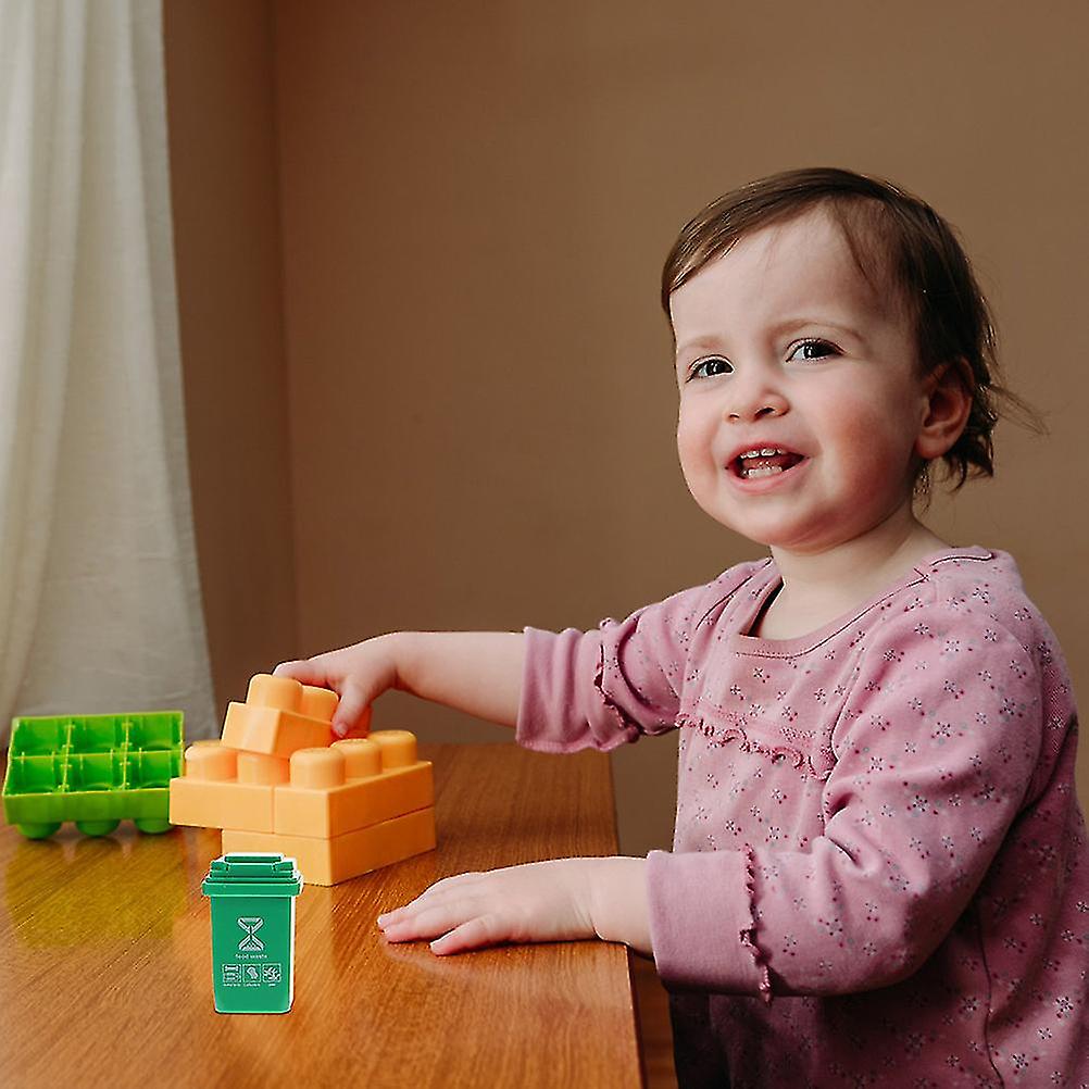 10 Pcs Trashcans Car Trash Truck Toy Role Pretend Playset Toy Tiny ...