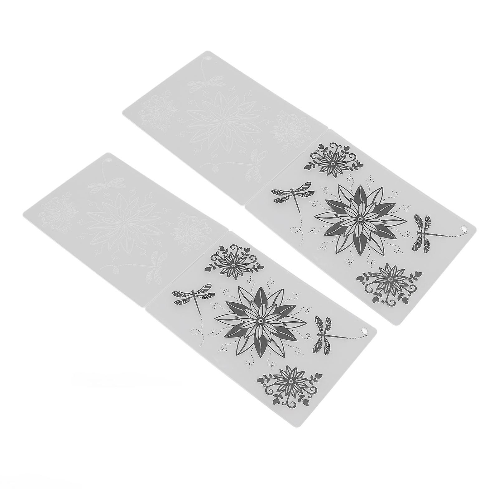 2Pcs Embossing Template Practical Cute Patterns Relief Design DIY Craft ...