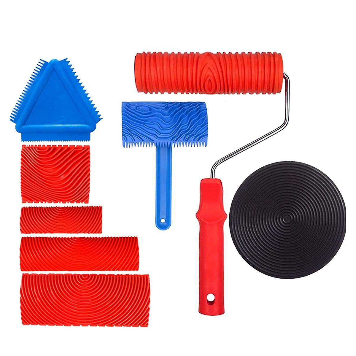 Rubber Wood Graining Tools Set Texture DIY Paint Roller Brush Pattern ...