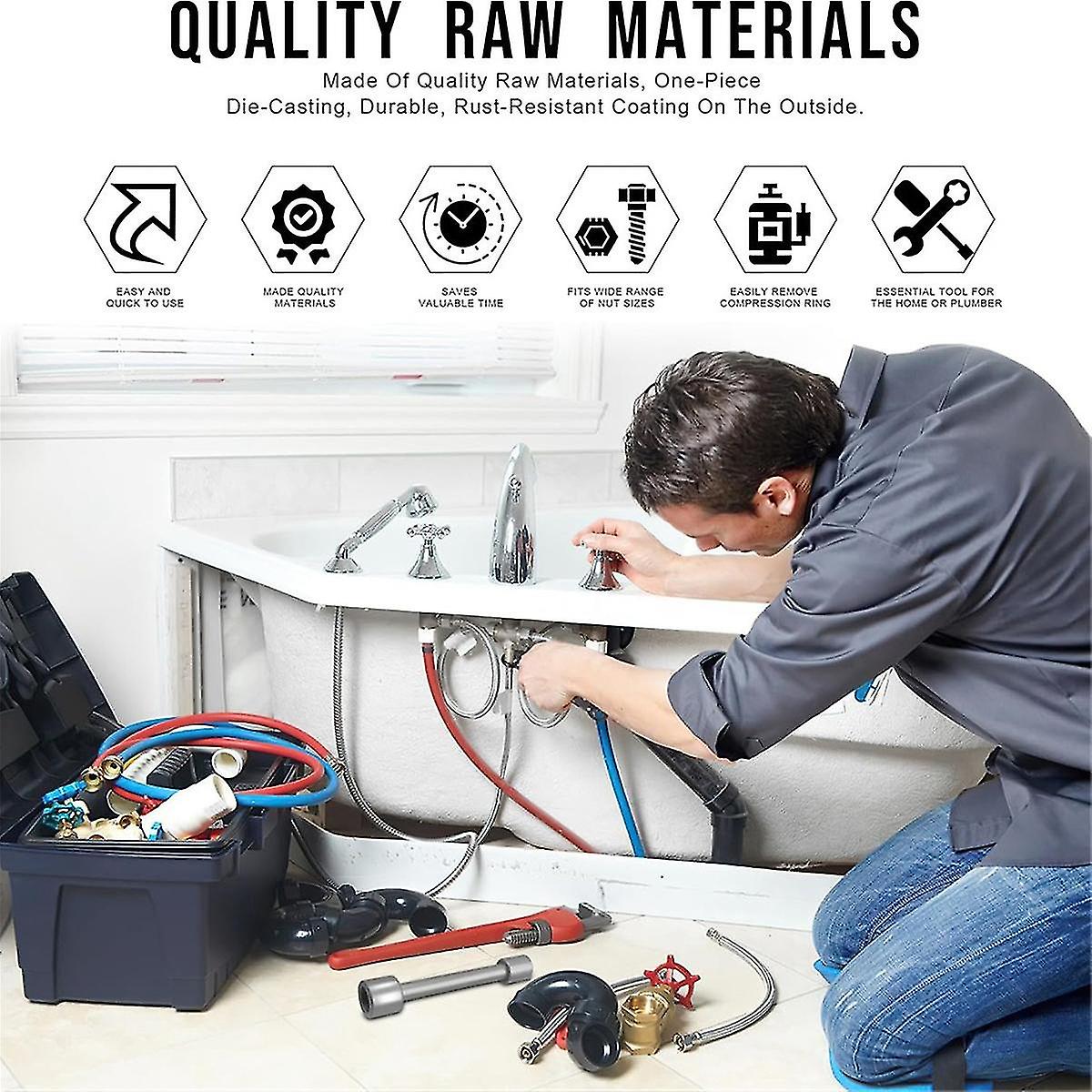 Plumbing Tools, Angle Stop Wrench Kit, Angle Stop Removal Tool for ...