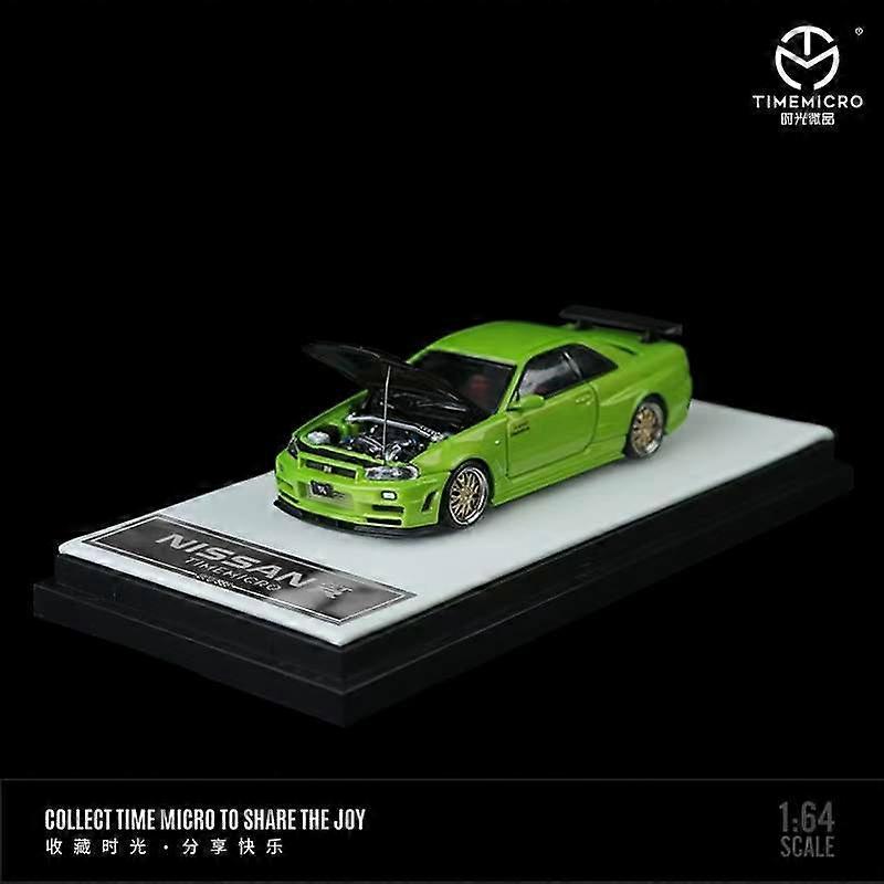 Time Micro 1:64 Nissan GTR R34 Kırmızı / Yeşil / Beyaz Diecast Model ...