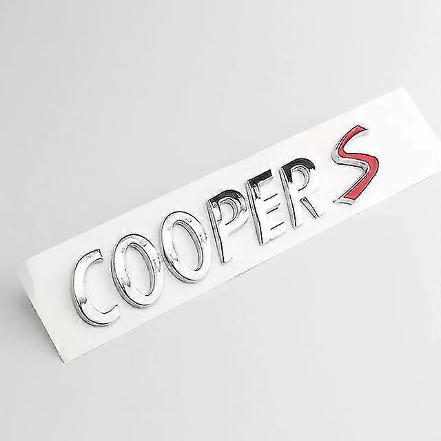 3D ABS Red Mini Cooper S Logo Letters Car Trunk Emblem Badge Decal For ...