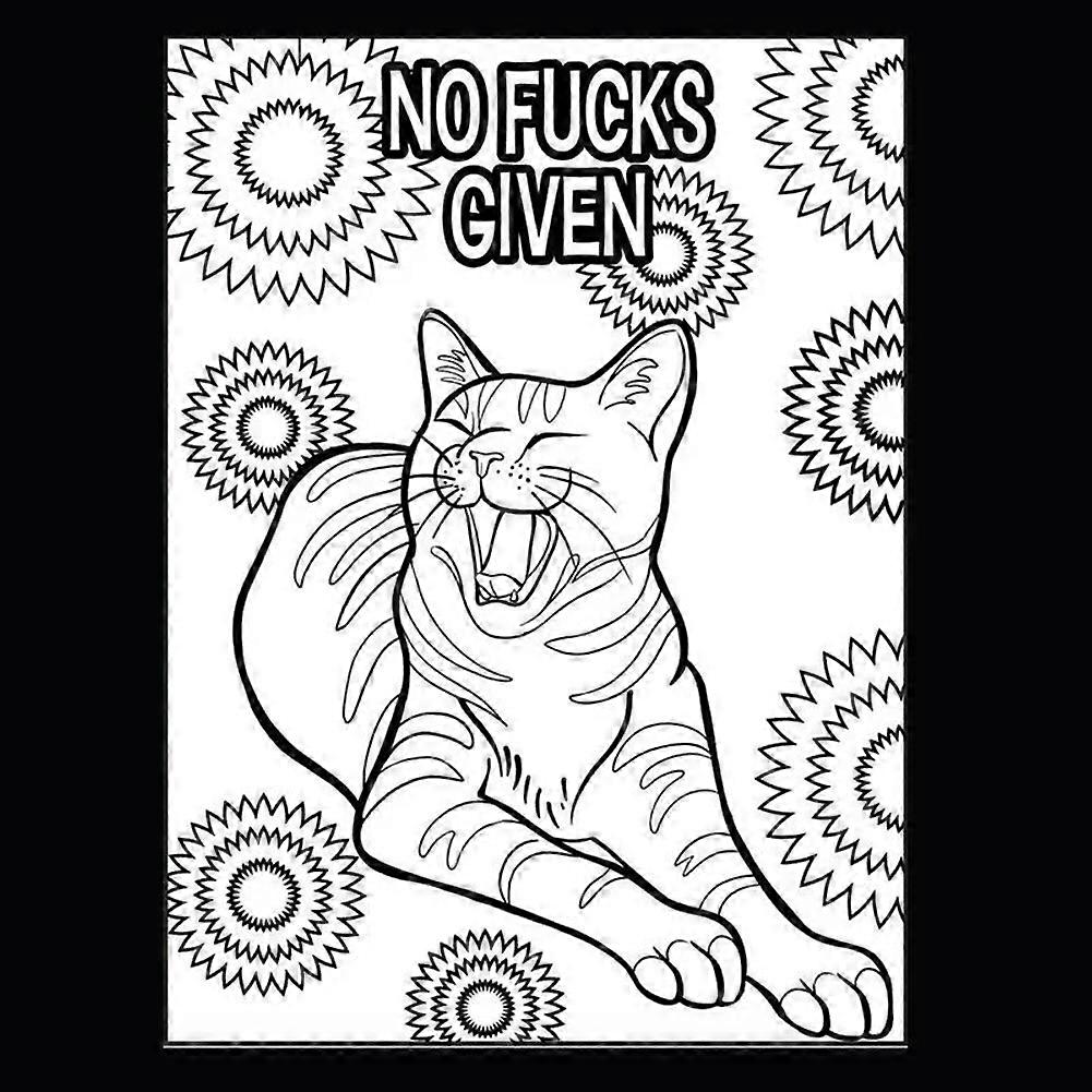 Swearing Cats Cat Coloring Book Drawing Handmade Coloring Drawing ...