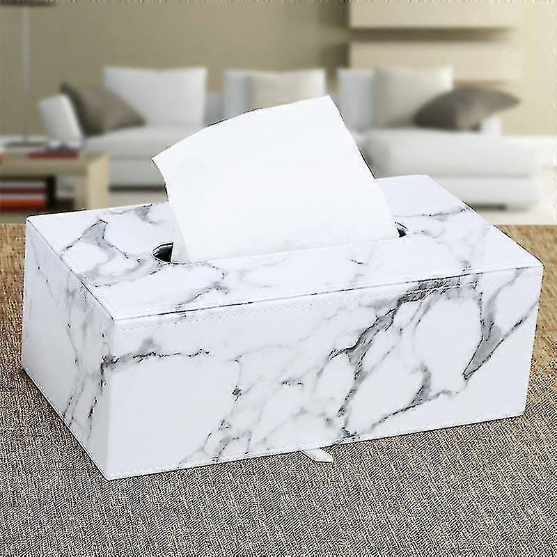 Marble Tissue Box Cover Rectangular,facial Tissue Box Holder For ...