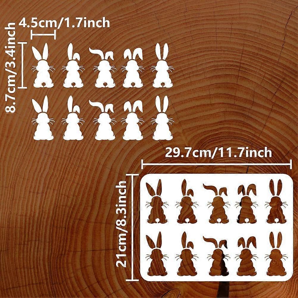 Easter Bunny Painting Stencil 8.3x11.7inch Reusable 10 Styles Cute ...
