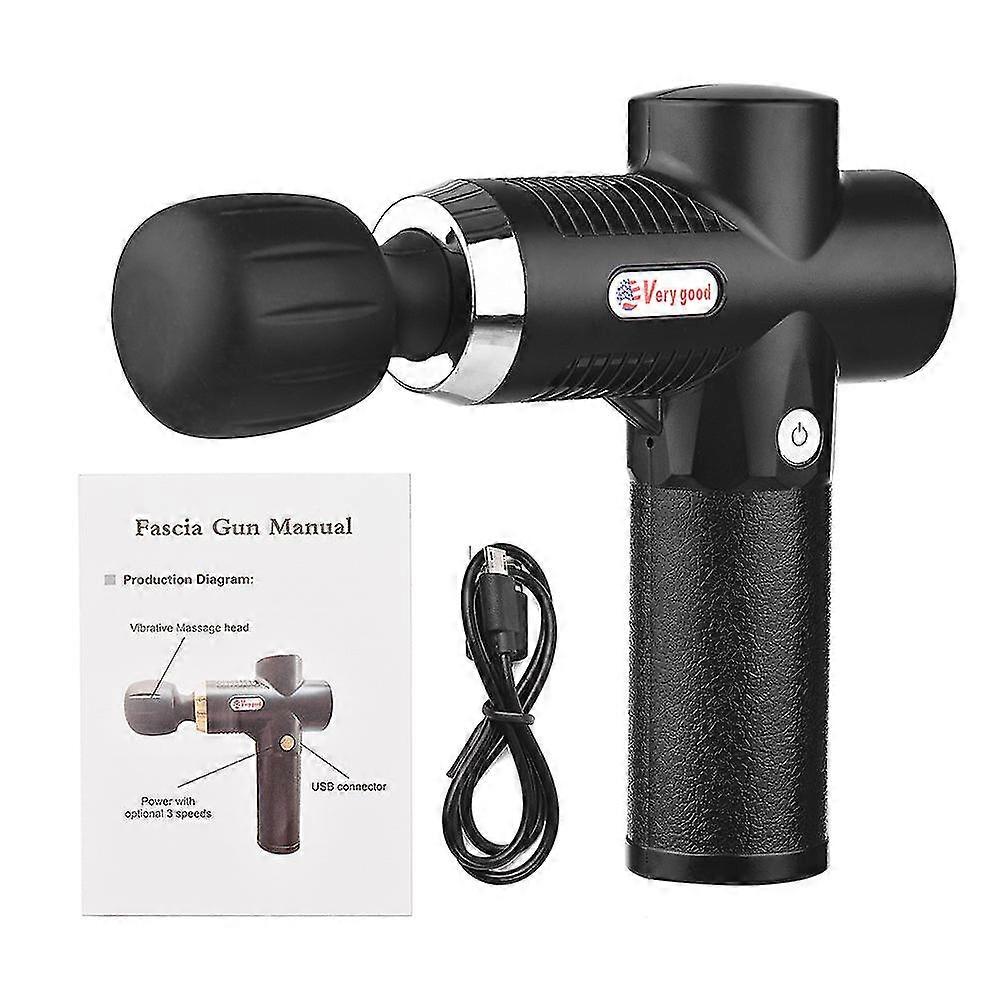 Portable muscle massage gun silicone massage head built-in rechargeable ...