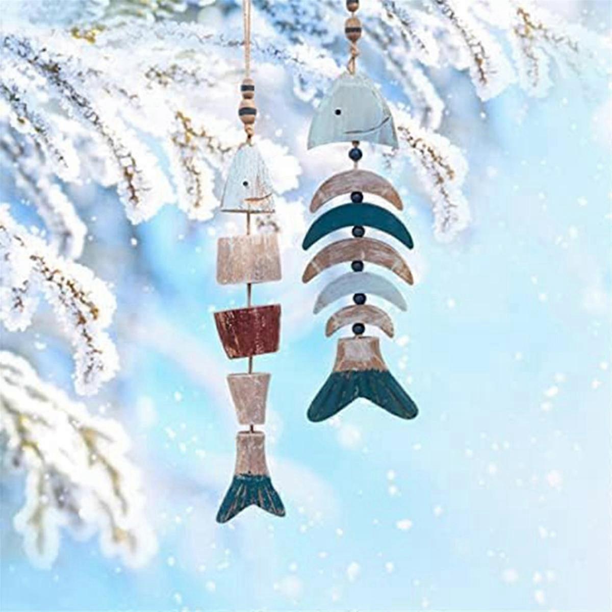 Wooden Fish Decor Hanging Fish Hand Carved Fish Wall Decor for Nautical ...