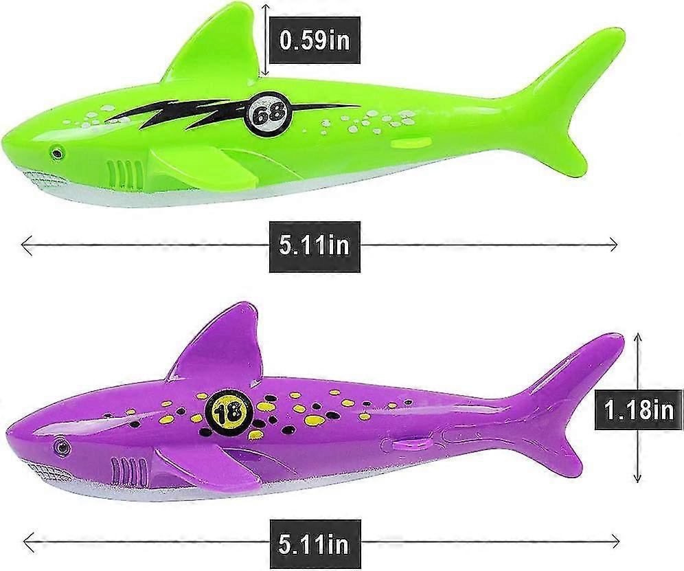 4 Pack Set Pool Toys Diving Torpedo Shark Shape Gliding Torpedo For ...