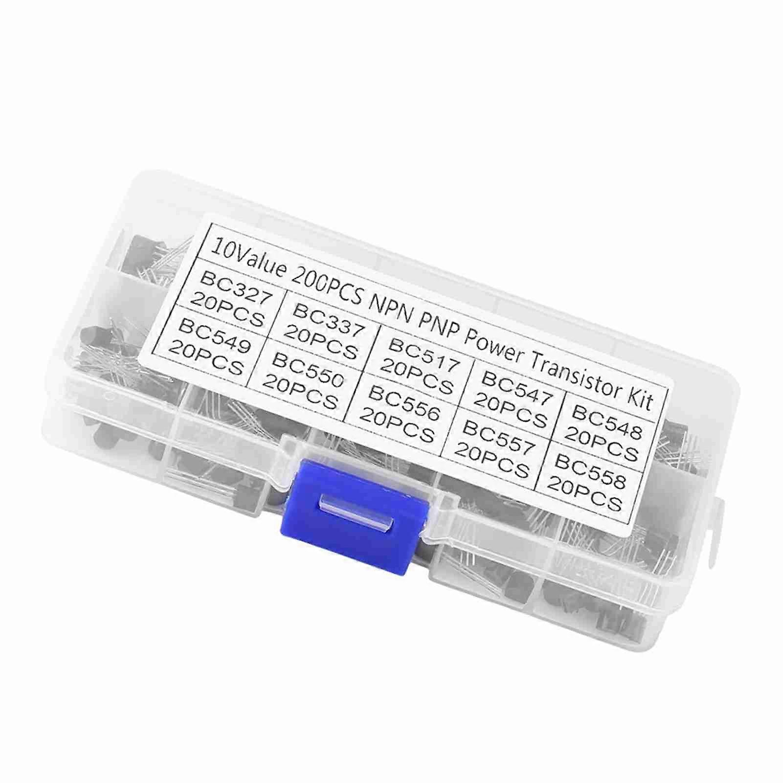 200pcs 10 Values NPN PNP TO?92 BC327?BC558 Transistor Assortment DIY Kit | Fruugo UK