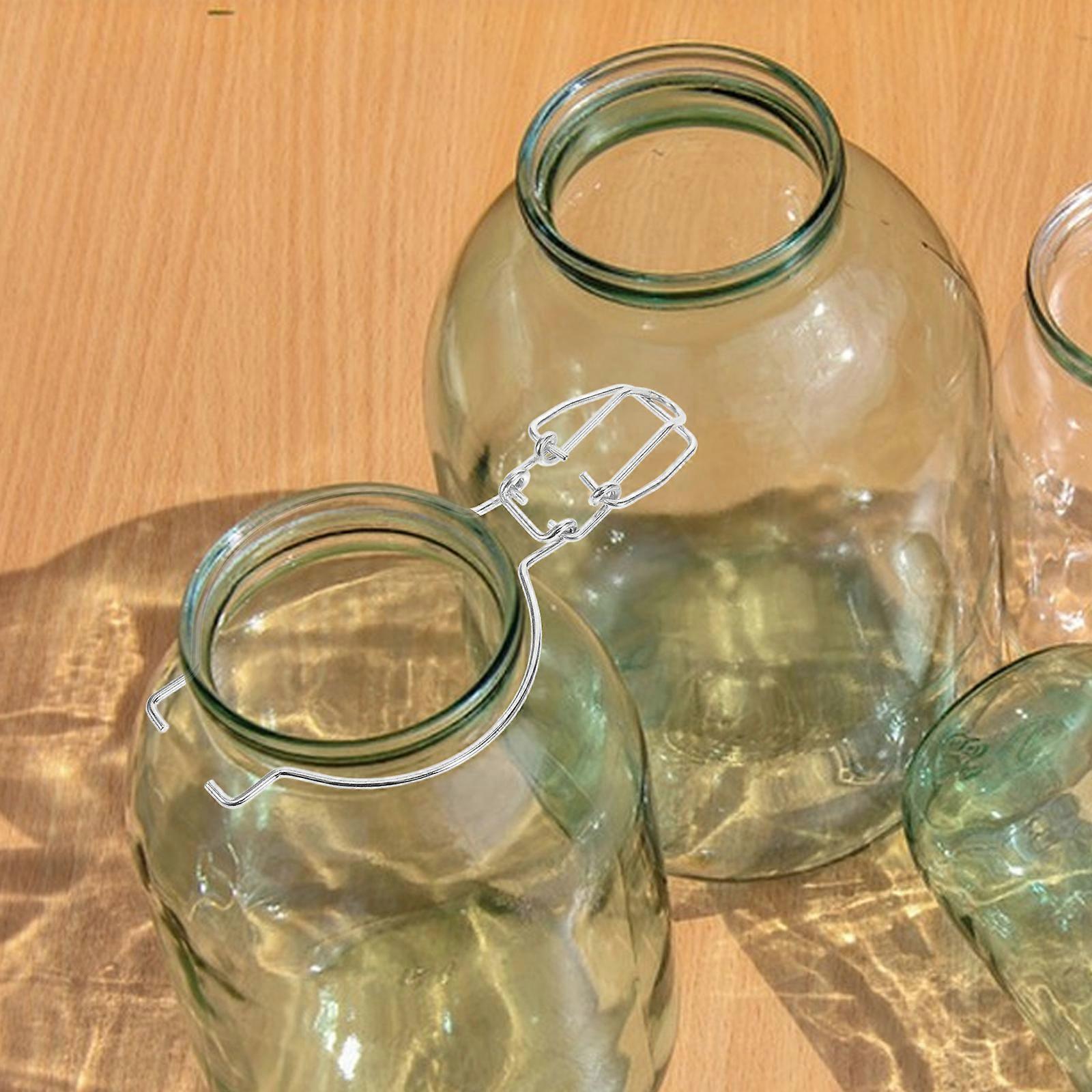 12pcs Stainless Steel Sealing Clips Mason Jars Glass Canister Buckles ...