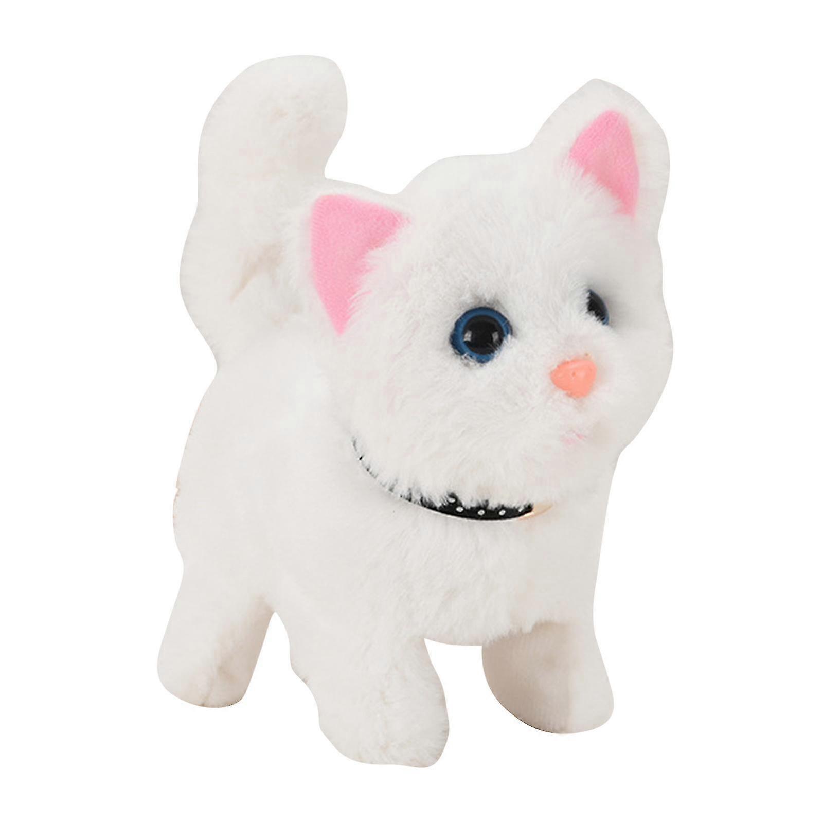 Plush Electronic Cats Move Meow Walking Lifelike Interactive Pet ...