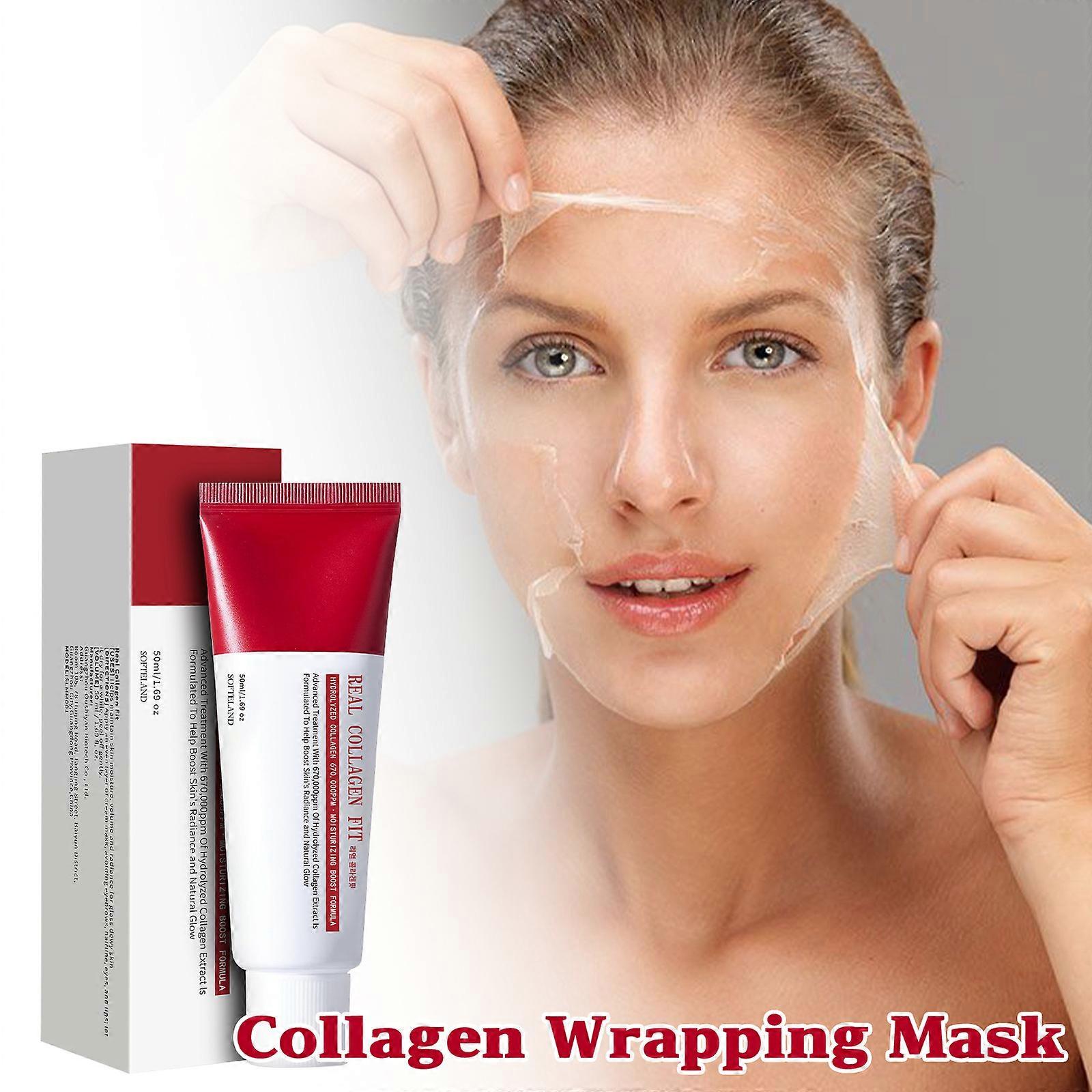 Real Collagen Fit, Collagen Wrapping Mask, Collagen 670,000ppm, Peel ...