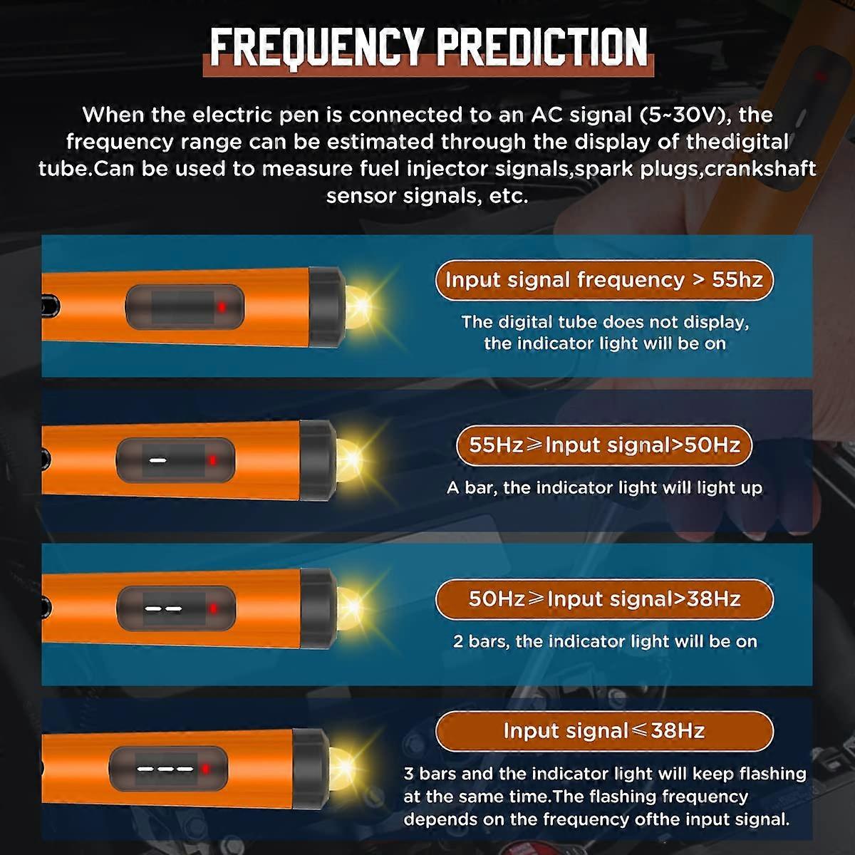 Car Test Lamp 6V 12V 24V DC Test Lamp With Digital Voltage Voltmeter ...