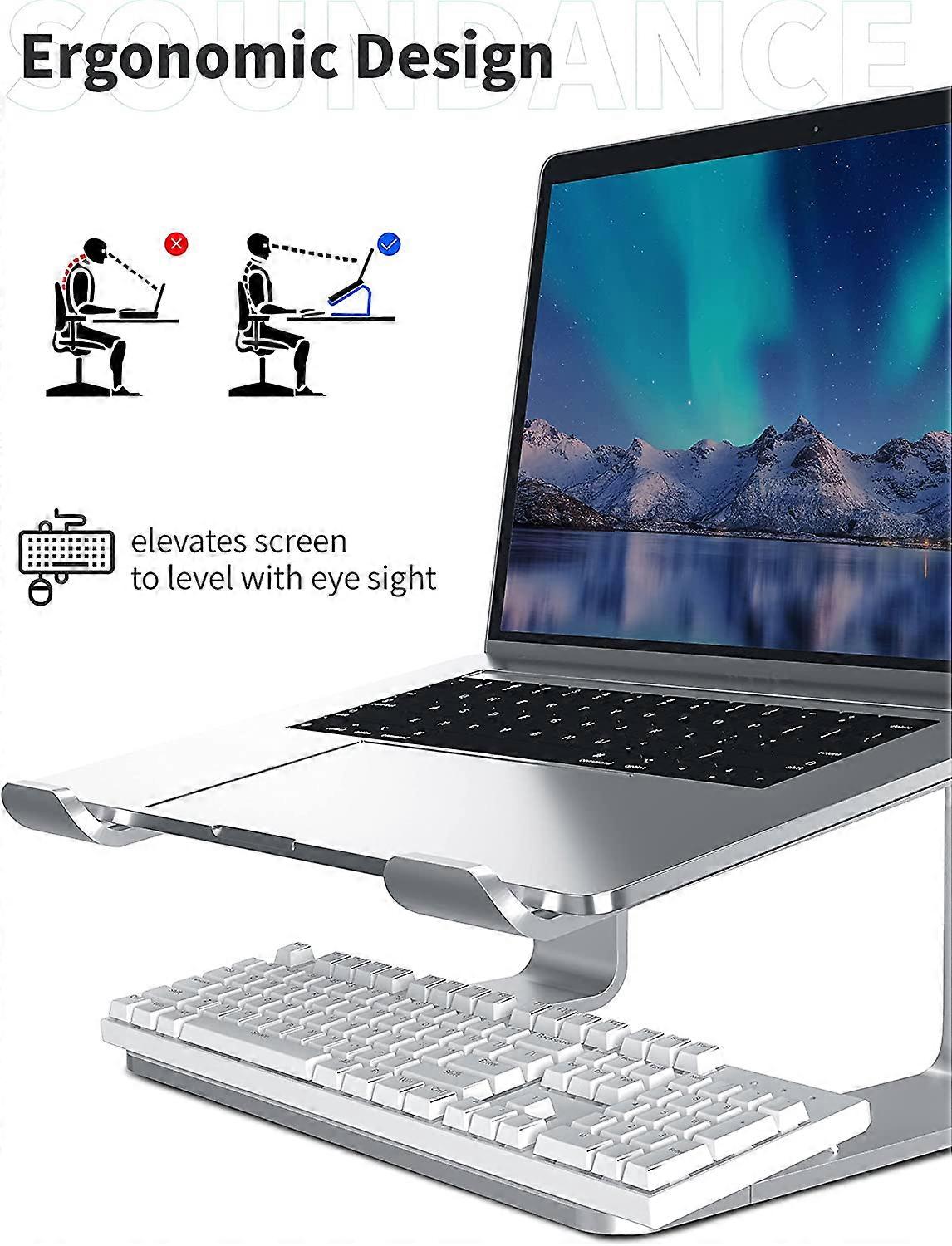 Laptop Stand, Aluminum Computer Riser, Ergonomic Laptops Elevator for ...