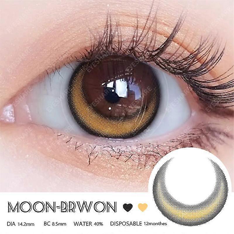 Natural Contact Colored Lenses For Eyes 1pair Multicolor Lens Soft ...