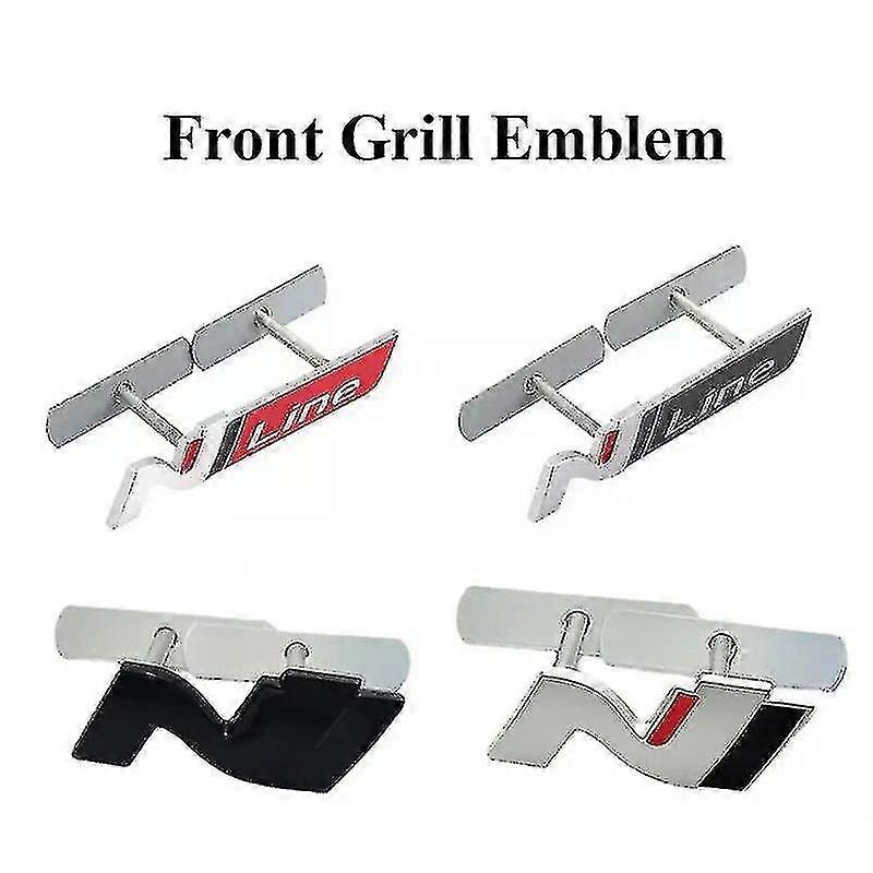 3d Metal Car Front Grill Emblem Badge For Hyundai N Line Logo Tuscon ...