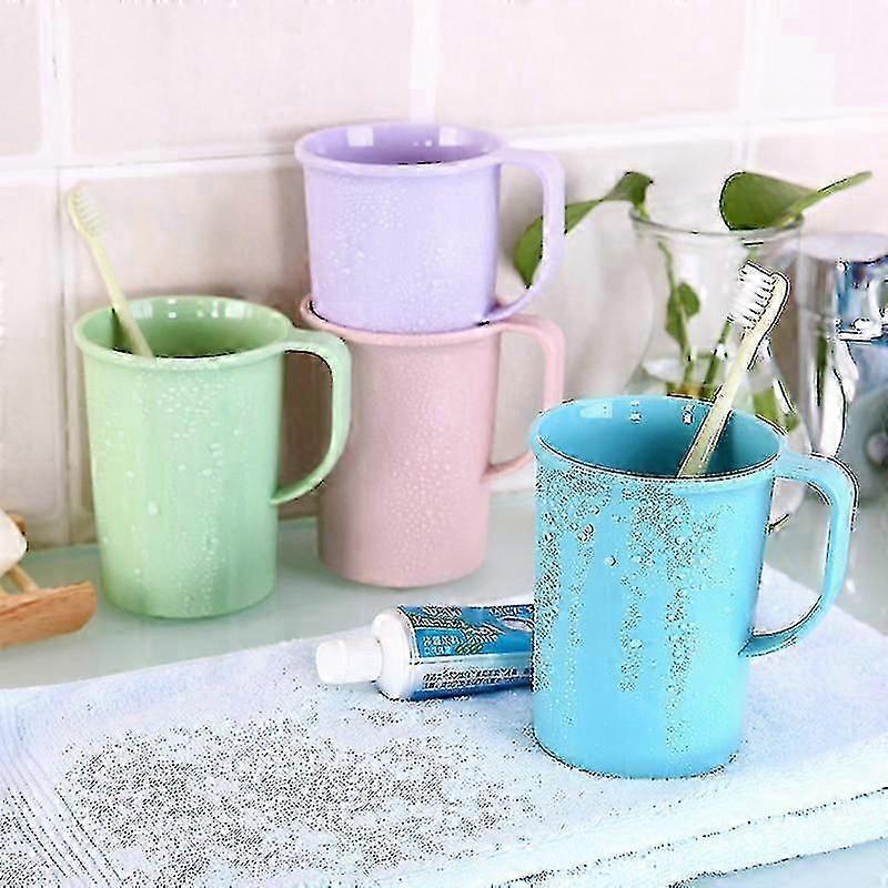 Set Of 4pcs Plastic Mugs With Handle, Unbreakable Plastic Coffee Cups ...