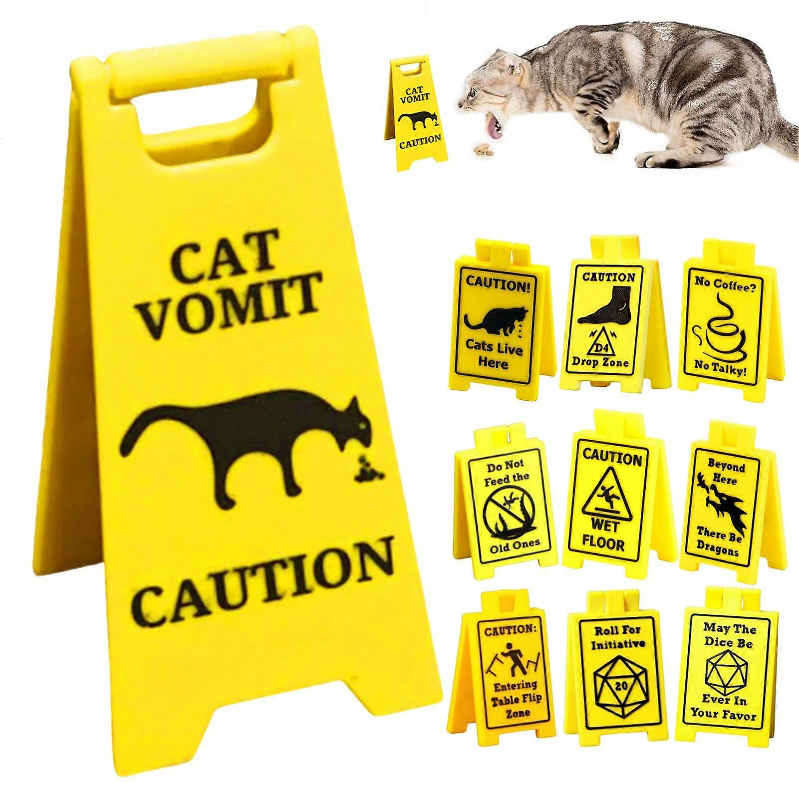 Dog Cat Vomit Caution Sign 3D Printed Kitten Puppy Vomit Warning Sign ...