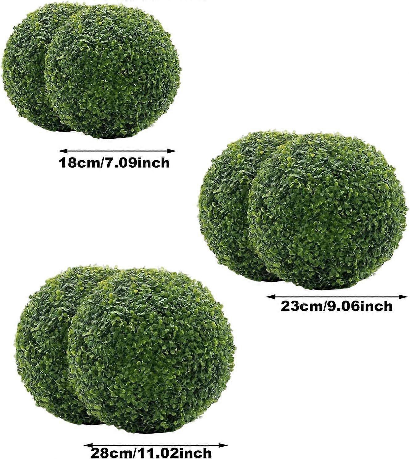 Artificial Plant Topiary B, Green Round Leaf Artificial Topiary B, Faux ...