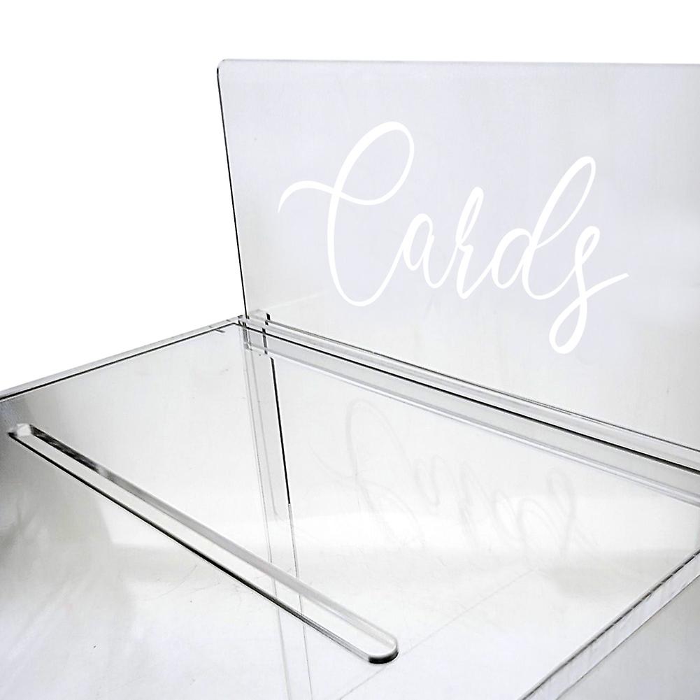 OnDisplay 10" Luxe Acrylic Clear Wedding Card Money Box w/Hinged Lid ...