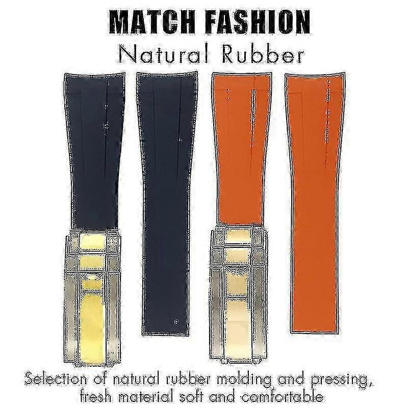 Rubber Watchband Fit For Rolex Submariner - Silicone Strap With Various ...