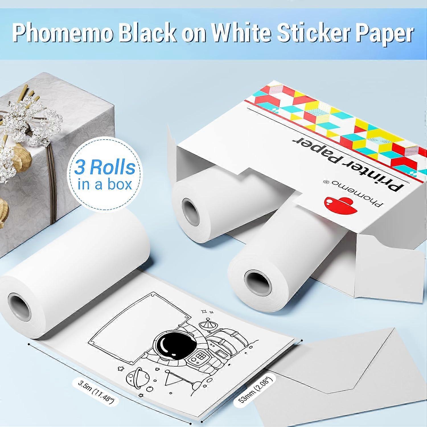 White Self-Adhesive Thermal Paper, Glossy Printable Sticker Paper for ...