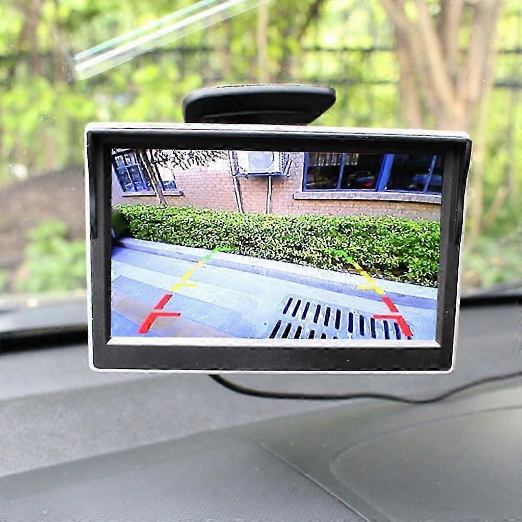 5 inch LCD HD Screen Monitor Suction Cup Parking Camera Car Rearview ...