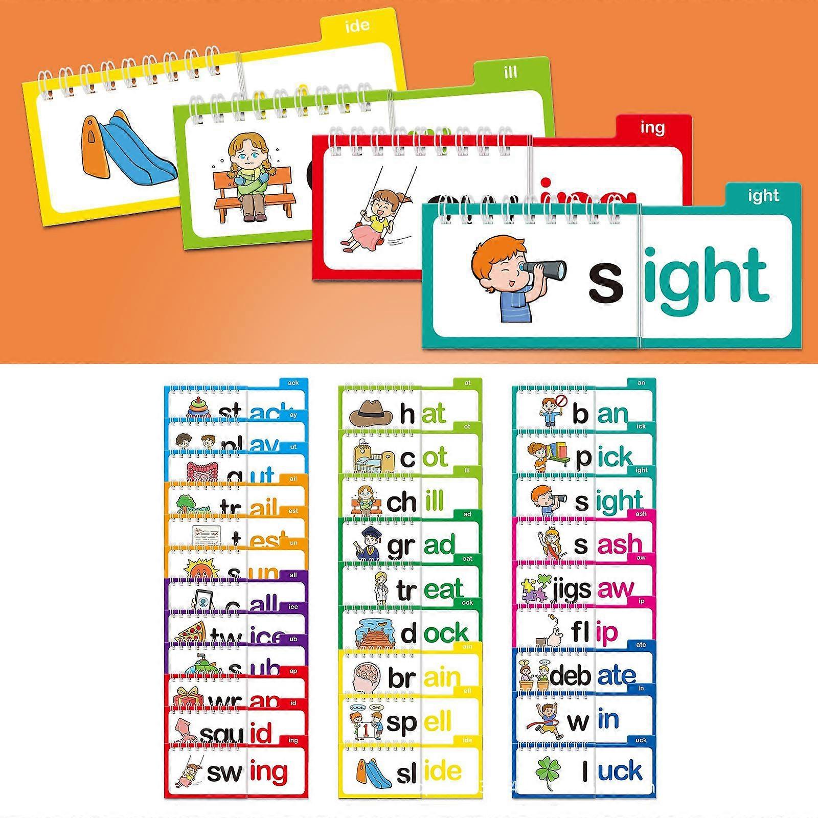 Phonics Flash Cards Read and Rhyme Flip Books Sight Words Flash Cards ...