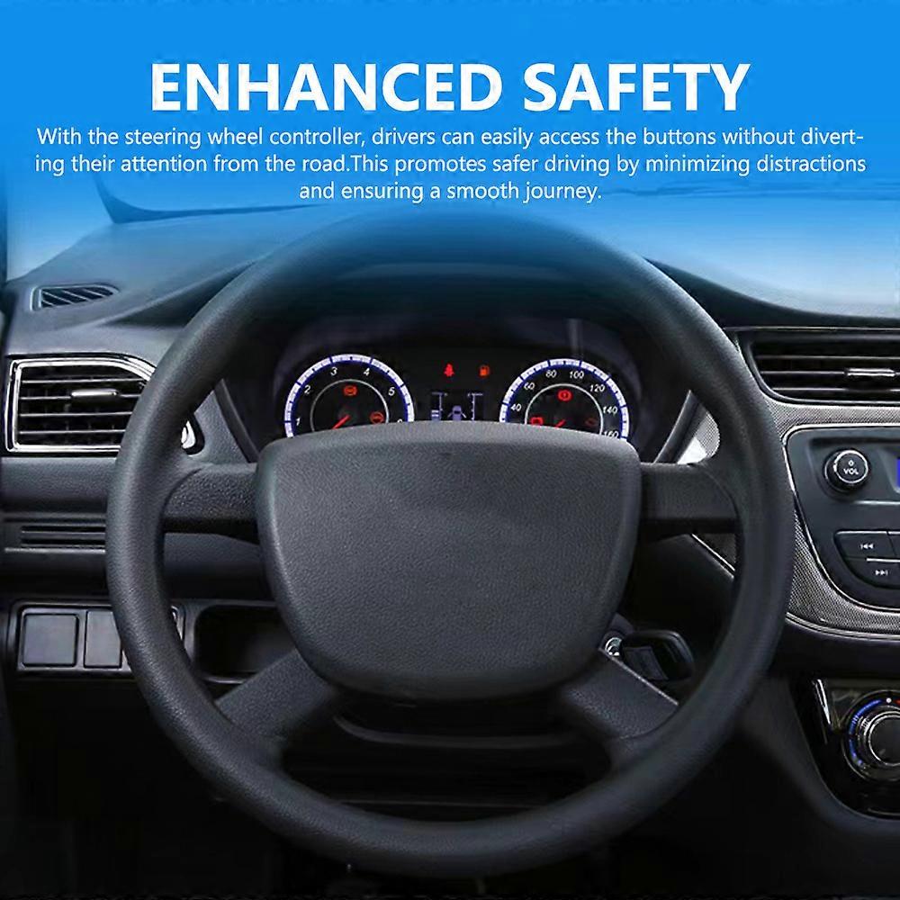 Car Multifunctional Steering Wheel Controller 7-Keys Universal Steering ...