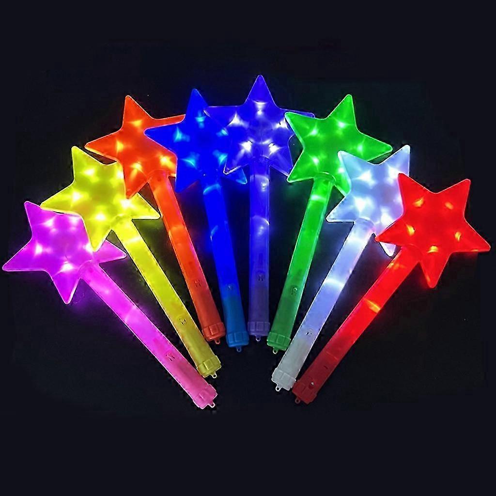 5pcs Led Glow Stick Star Glow Wand Light Up Sticks For Party Star Light ...