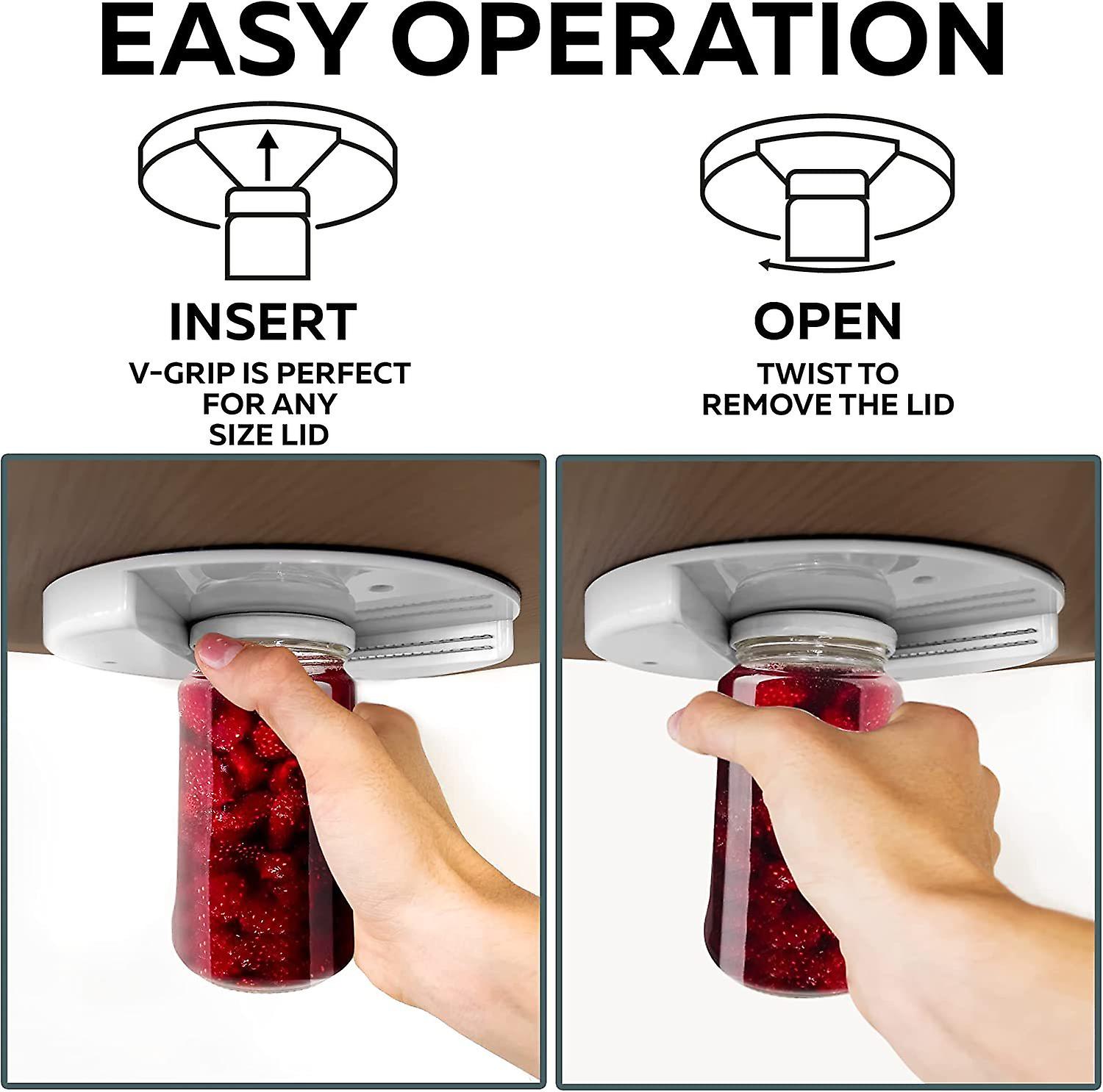 Under Cabinet Jar Opener,Under Cabinet Jar Lid & Bottle Opener/Opens Any Size/Type of Lid ...