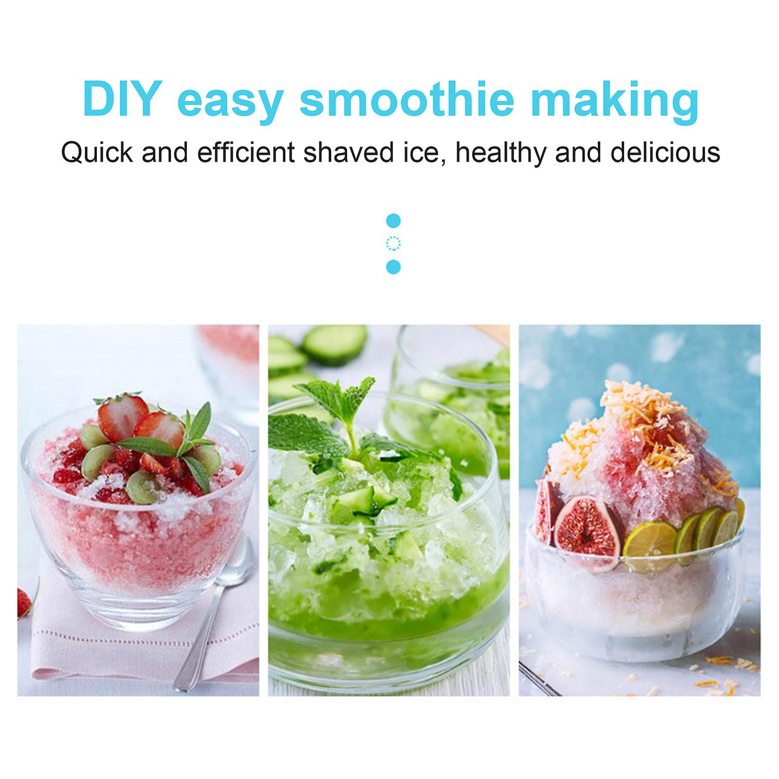 Ice Shaver And Snow Cone Machine Portable Ice Crusher Hand Shaved Ice ...