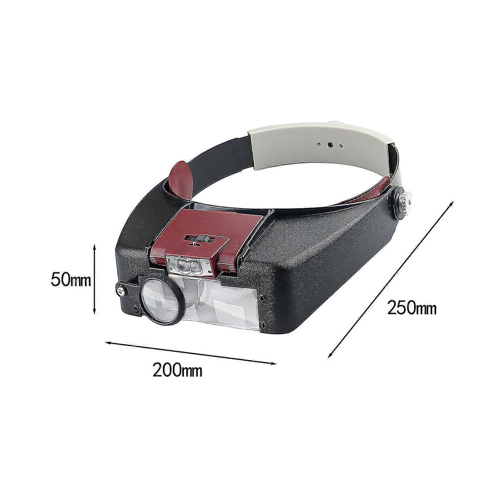 Headband Magnifier Loupe with Len Reading Head Mounted Magnifier with ...