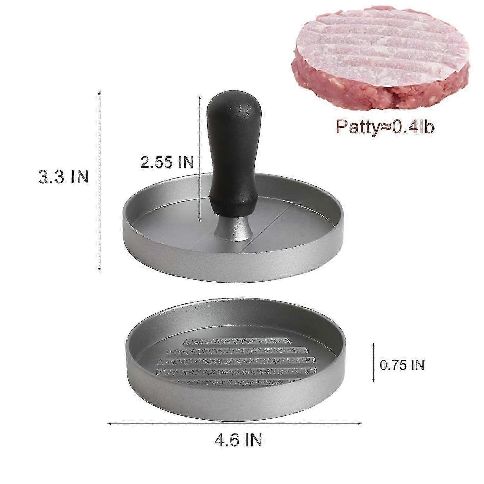 Burger Press with 100 Patty Papers, Non-Stick Hamburger Patty Maker ...