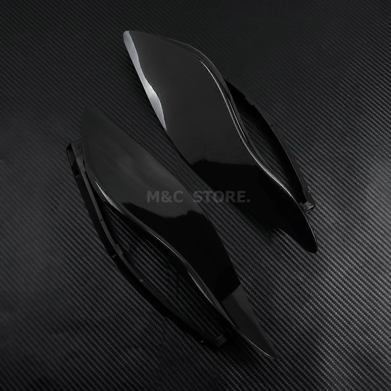 Adjustable Windshield Side Wing Windshield Air Deflector Black Smoke ...