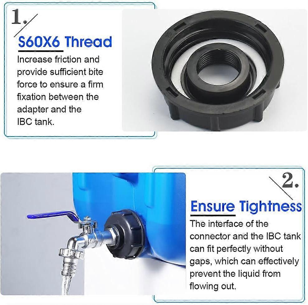IBC Drain Tank Adapter S60x6 3/4'' Tap Valve IBC Tank Faucet Adapter ...