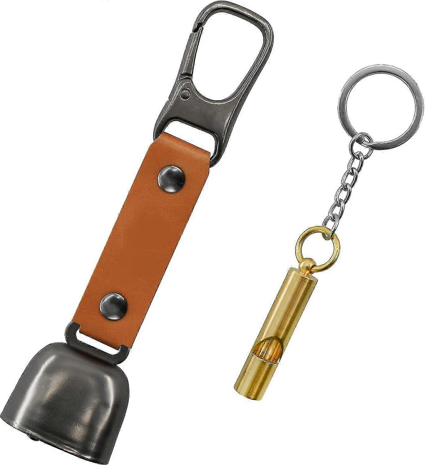 Bear Bells with Emergency Whistles for Bear Deterrent, Loud Bells Bear ...