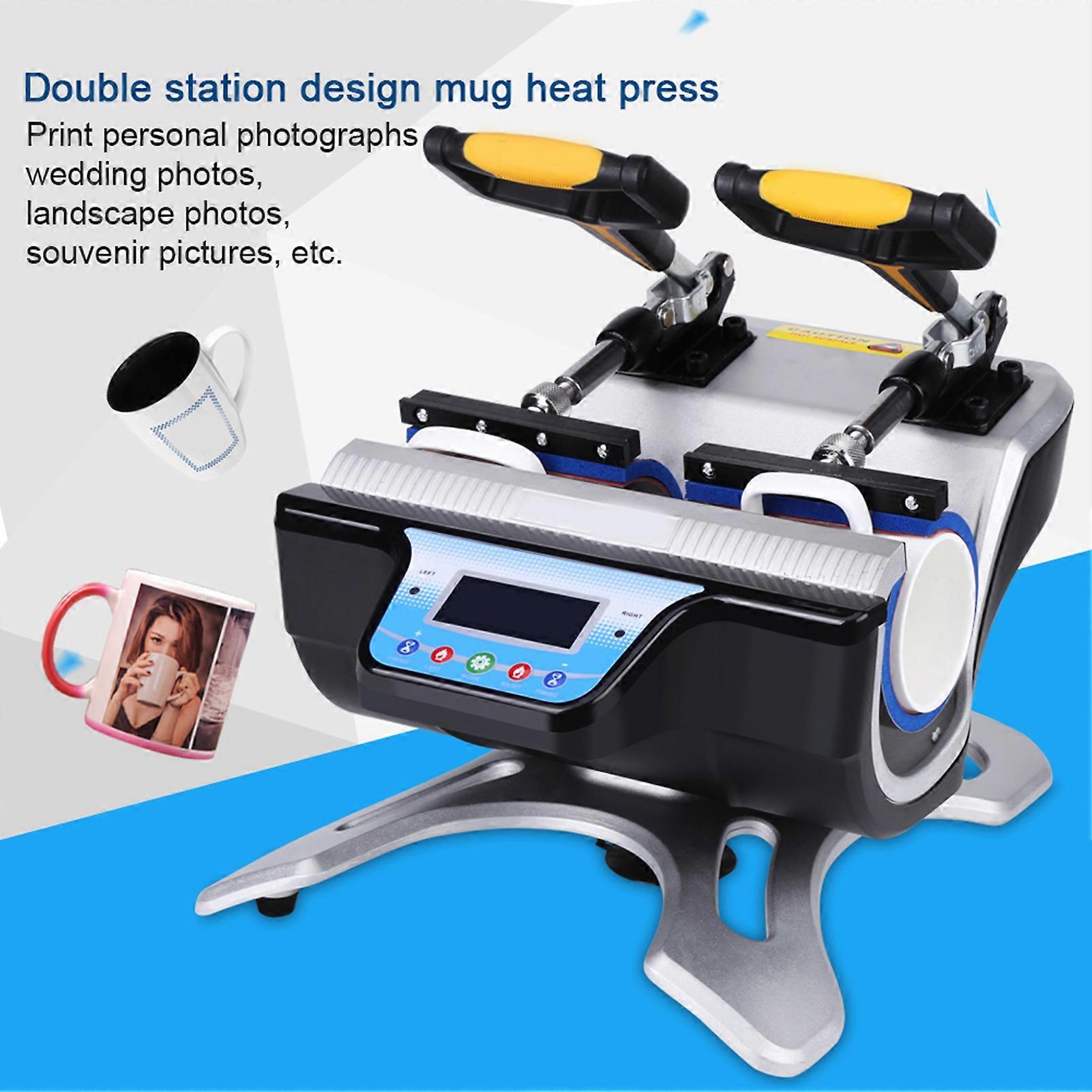 Double Stations Mug Heat Press ST-210 Sublimation Transfer Printing ...