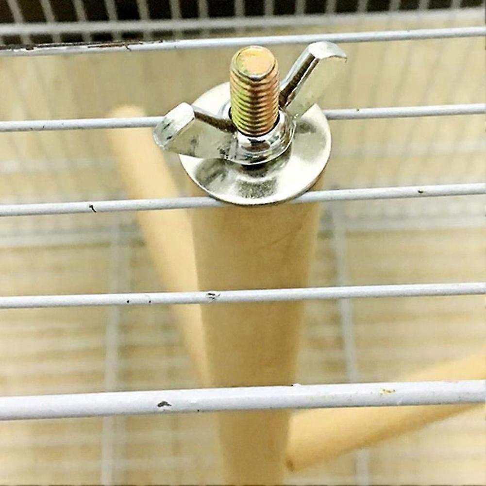 Pet Bird Parrot Wooden Rotating Bar Stand Hanging 4 Stairs Ladder Cage ...